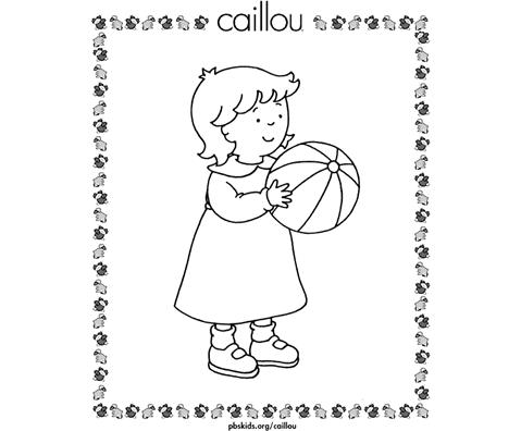 caillou printable coloring pages